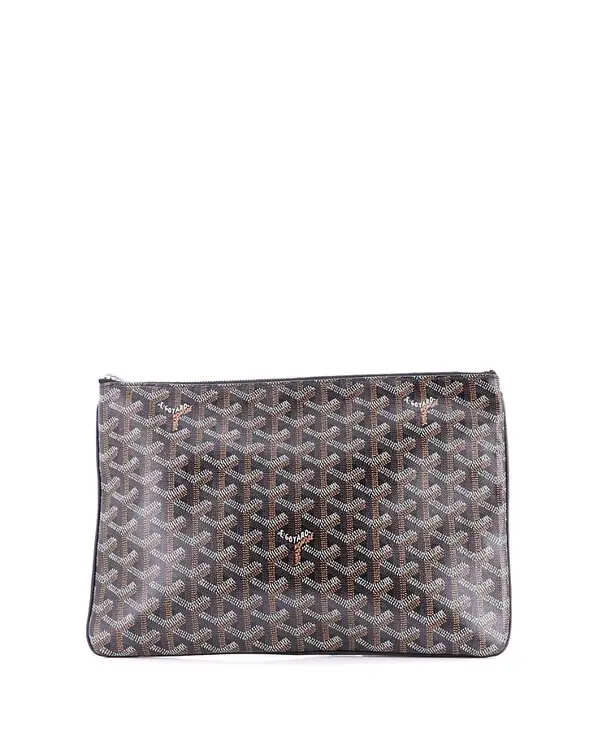 Goyard Mm Senat Zip Pouch Coated Canvas - Brown