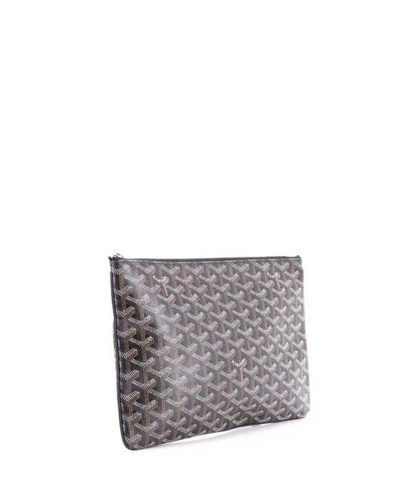 Goyard Mm Senat Zip Pouch Coated Canvas - Brown