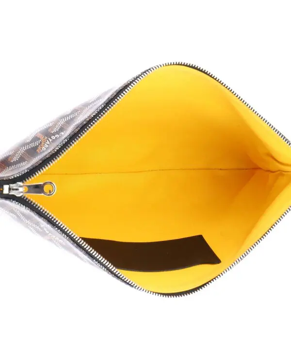 Goyard Mm Senat Zip Pouch Coated Canvas - Brown
