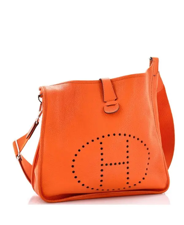 Hermès Gm Evelyne Bag Gen Iii Clemence - Orange