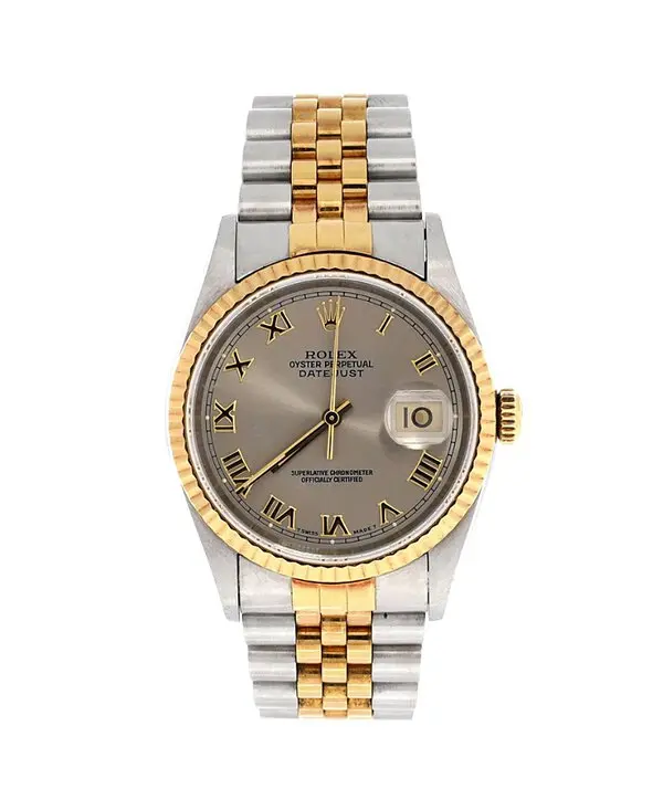 ROLEX Oyster Perpetual Datejust Automatic Watch In Stainless Steel And Gold 36mm - Dial Color: Silver