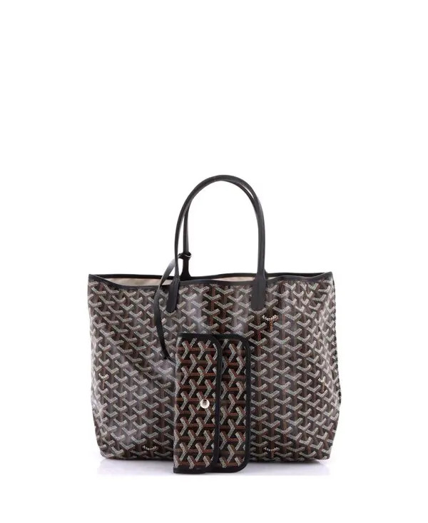 Goyard Pm Saint Louis Tote Coated Canvas - Black