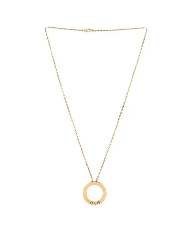 CARTIER Love Pendant Necklace 18k 16.5