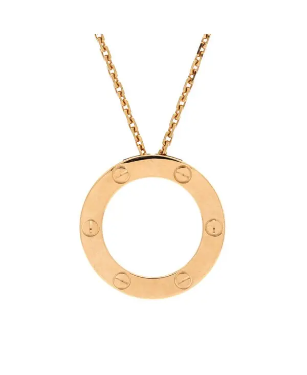 CARTIER Love Pendant Necklace 18k 16.5