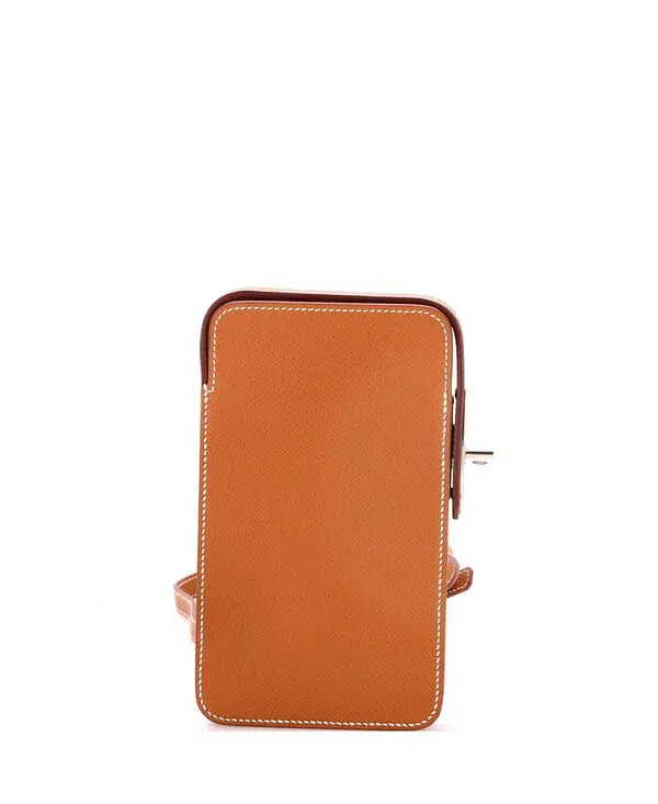Hermès Hac A Box Phone Case Epsom - Brown