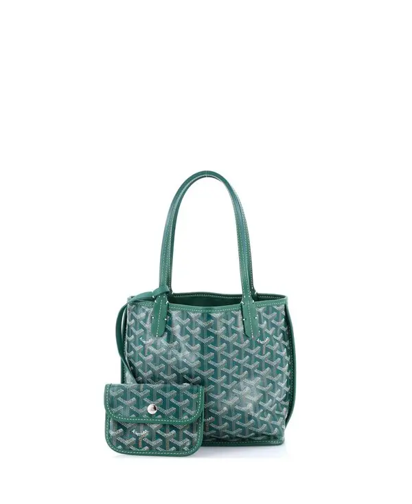 Goyard Mini Anjou Reversible Tote Coated Canvas - Green