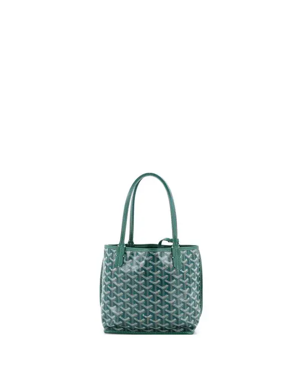 Goyard Mini Anjou Reversible Tote Coated Canvas - Green