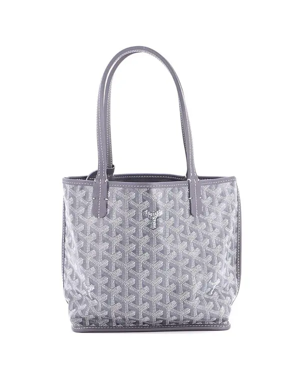 Goyard Mini Anjou Reversible Tote Coated Canvas - Gray