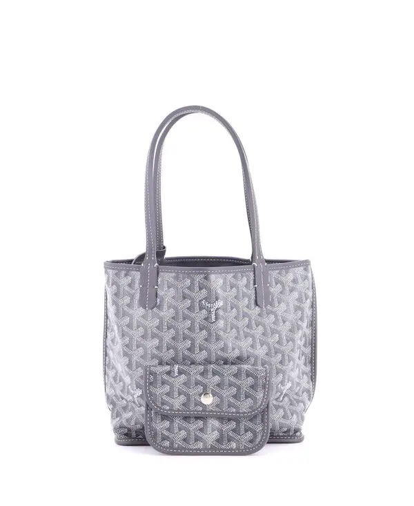 Goyard Mini Anjou Reversible Tote Coated Canvas - Gray