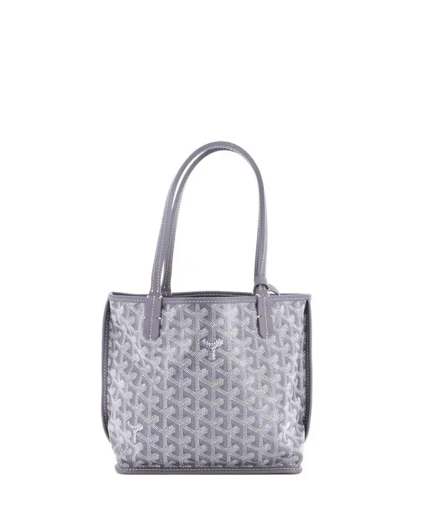 Goyard Mini Anjou Reversible Tote Coated Canvas - Gray