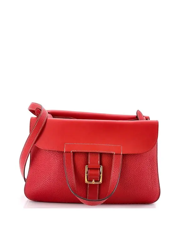 Hermès 31 Halzan Bag Clemence - Red