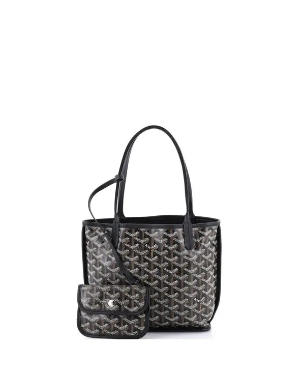 Goyard Mini Anjou Reversible Tote Coated Canvas - Black