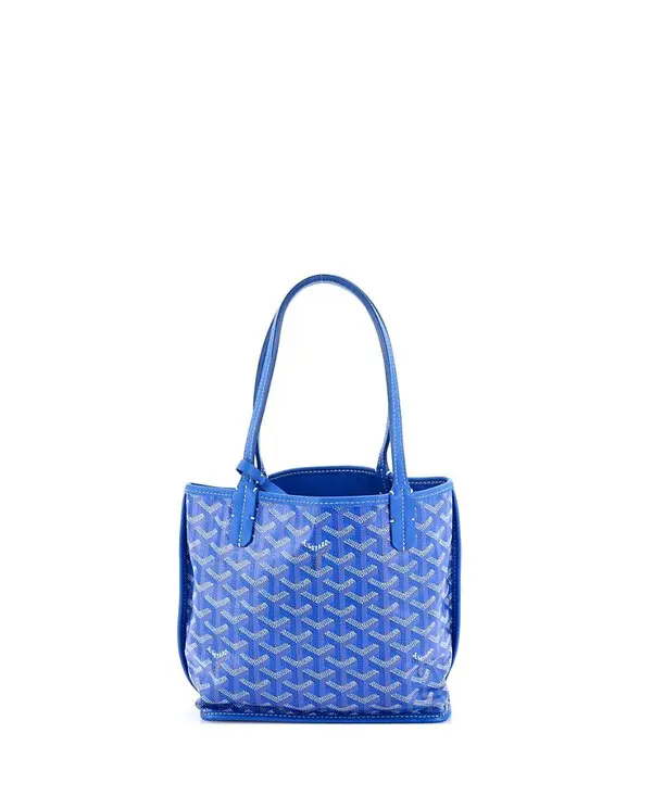 Goyard Mini Anjou Reversible Tote Coated Canvas - Blue