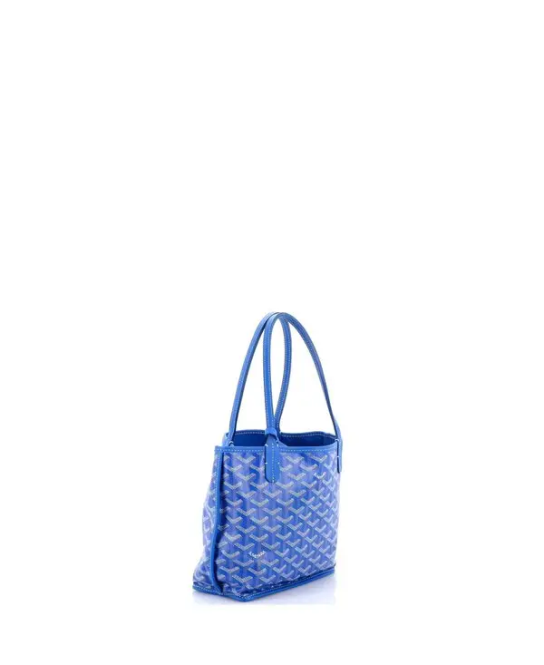 Goyard Mini Anjou Reversible Tote Coated Canvas - Blue