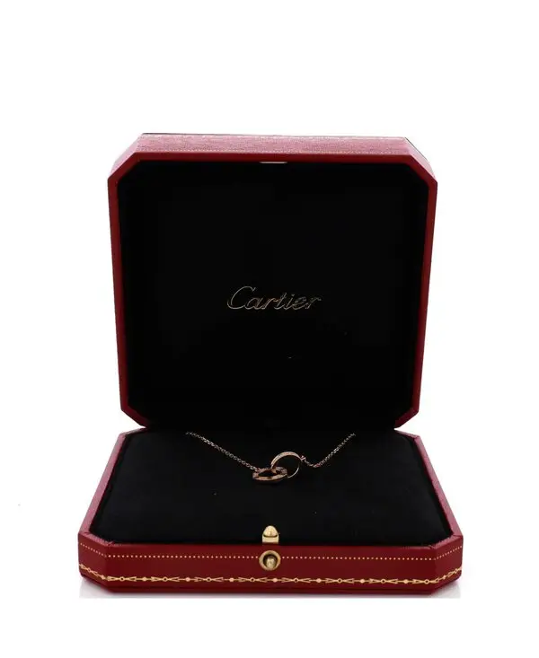 CARTIER Love Interlocking Pave Necklace