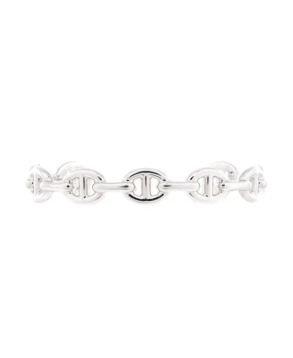 Hermès Medium Chaine D'ancre Enchainee Cuff Bracelet - Sterling Silver
