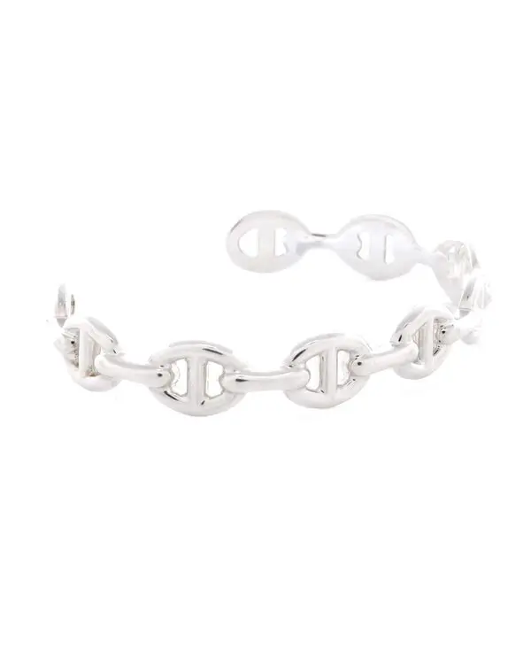 Hermès Medium Chaine D'ancre Enchainee Cuff Bracelet - Sterling Silver