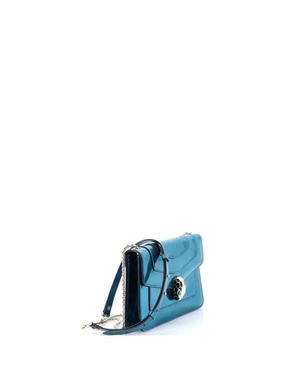 BVLGARI Small Serpenti Forever Metallic Leather Shoulder Bag