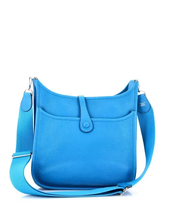 Hermès Pm Evelyne Gen Iii Clemence Bag - Blue
