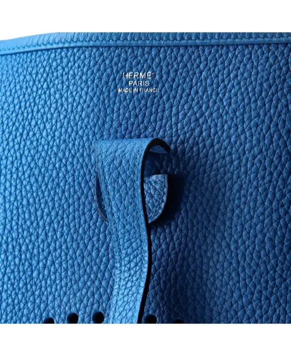 Hermès Pm Evelyne Gen Iii Clemence Bag - Blue