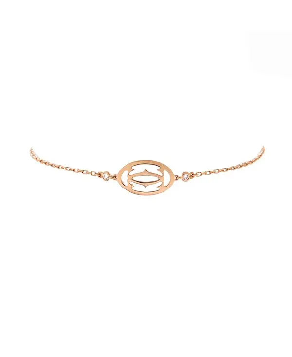 CARTIER Double C Logo Bracelet - Pink