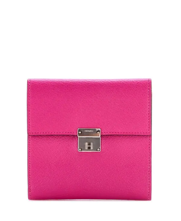 Hermès 12 Clic Wallet Chevre Mysore - Pink