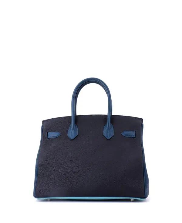 Hermès Birkin 30 Handbag Tricolor Togo With Brushed Palladium Hardware