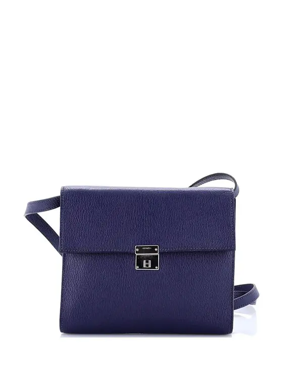 Hermès 16 Clic Wallet On Strap Chevre Mysore - Blue