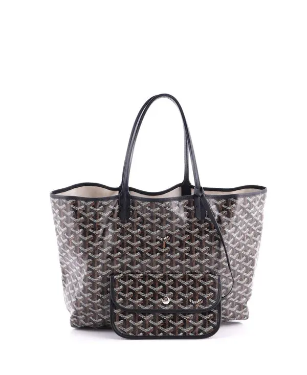 Goyard Gm Saint Louis Tote Coated Canvas - Black