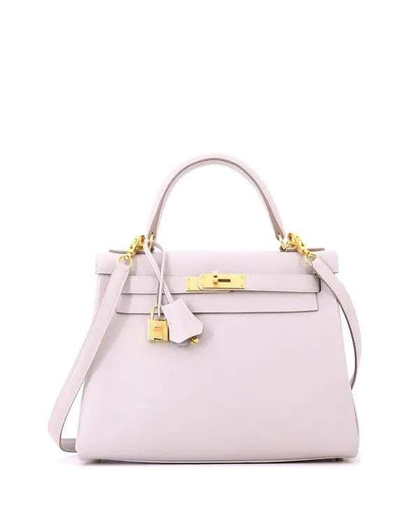 Hermès Kelly 28 Handbag With Gold Hardware - Gris Perle
