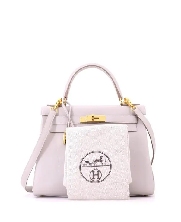 Hermès Kelly 28 Handbag With Gold Hardware - Gris Perle