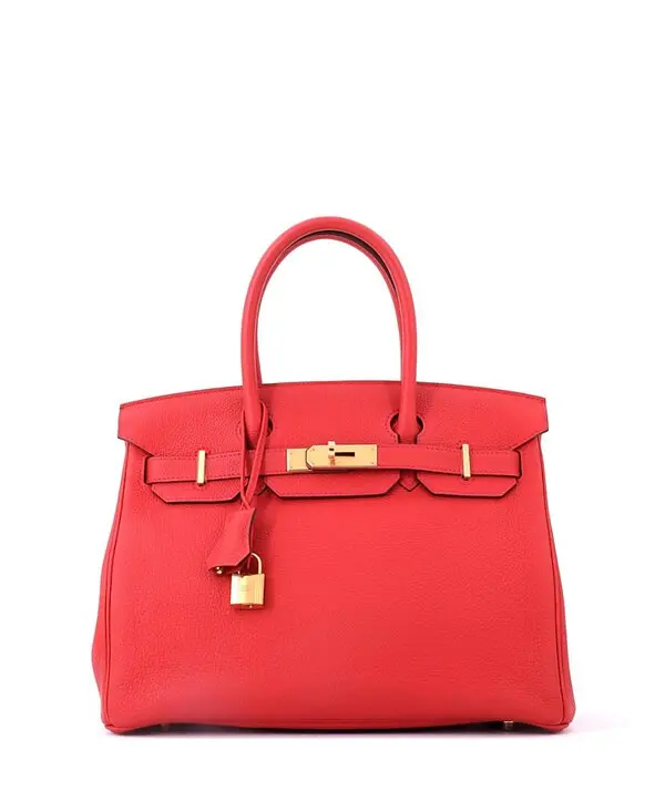 Hermès Birkin 30 Handbag With Gold Hardware - Geranium