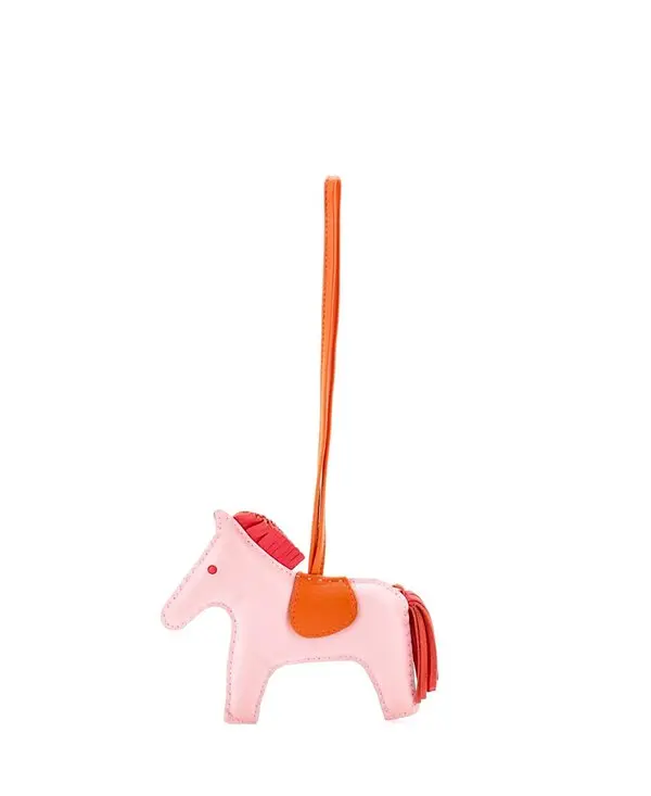 Hermès Mm Grigri Rodeo Bag Charm - Pink/ Orange/ Pink