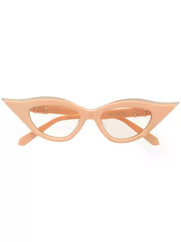 Valentino Garavani Vlogo Cat-eye Frame Sunglasses - Neutrals