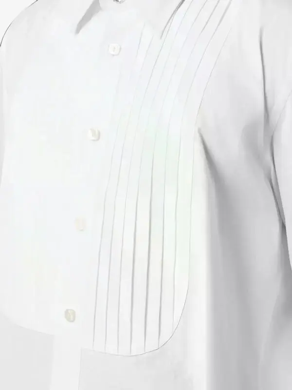 BILLIONAIRE Pleated Shirt - White