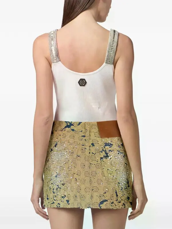 Philipp Plein Jacquard Mini Skirt