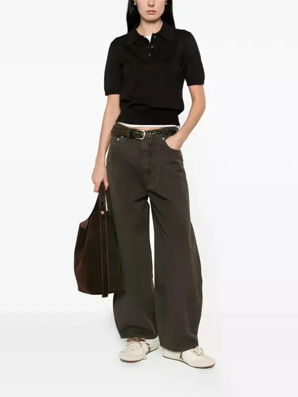 A.p.c. Half-button Polo Shirt - Brown