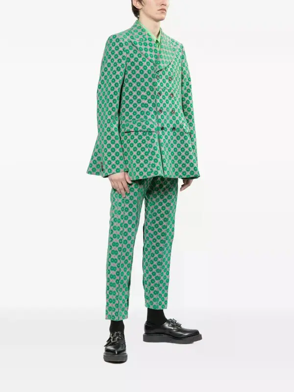 Comme Des Garçons Floral-print Trousers