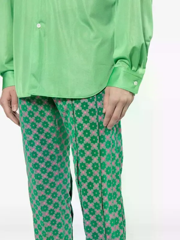 Comme Des Garçons Floral-print Trousers