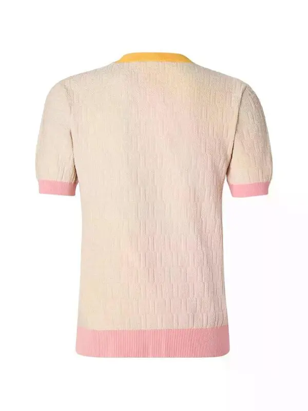 Fendi Textured Knit T-shirt - Neutrals