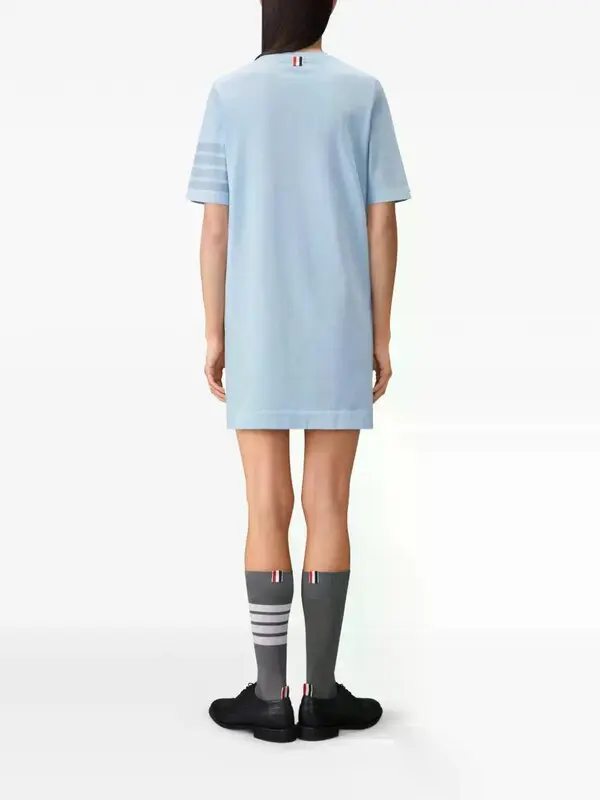 Thom Browne 4-bar Jersey Mini Dress - Blue