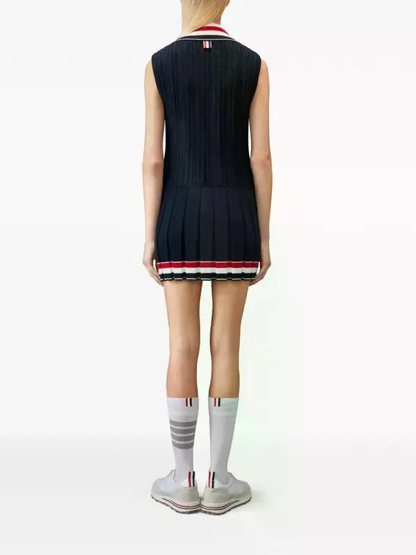 Thom Browne Striped Cable Mini Dress - Blue