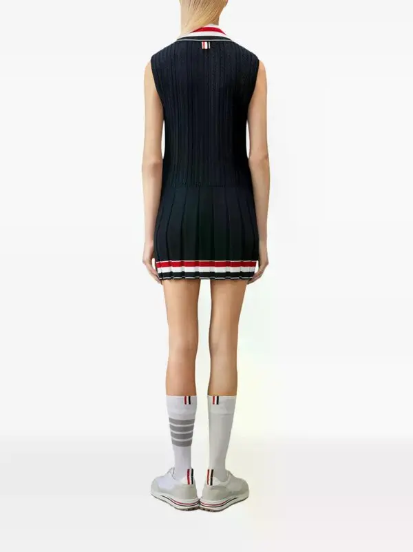 Thom Browne Striped Cable Mini Dress - Blue