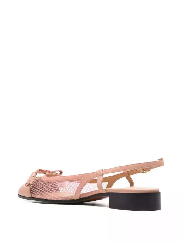 Valentino Garavani Ballerina Slingback With Mesh And Kidskin - Pink