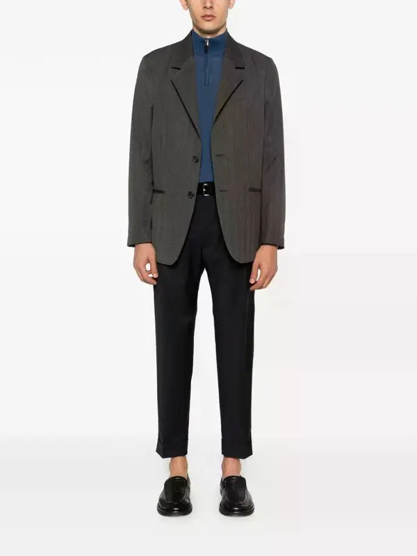 Canali Zip-neck Sweater - Blue