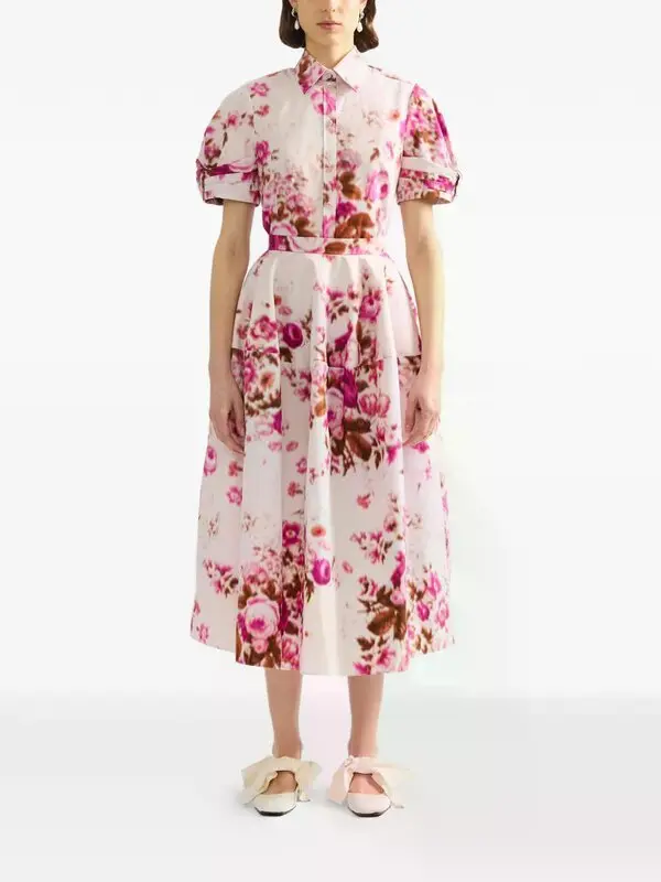 Erdem Buttoned Floral-print Shirt