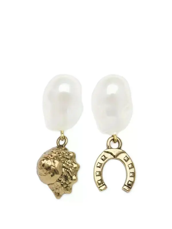 Erdem Pearl Stud Earrings - Gold