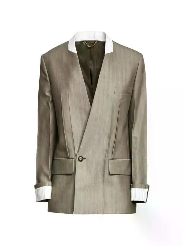 Victoria Beckham V-neck Blazer - Neutrals