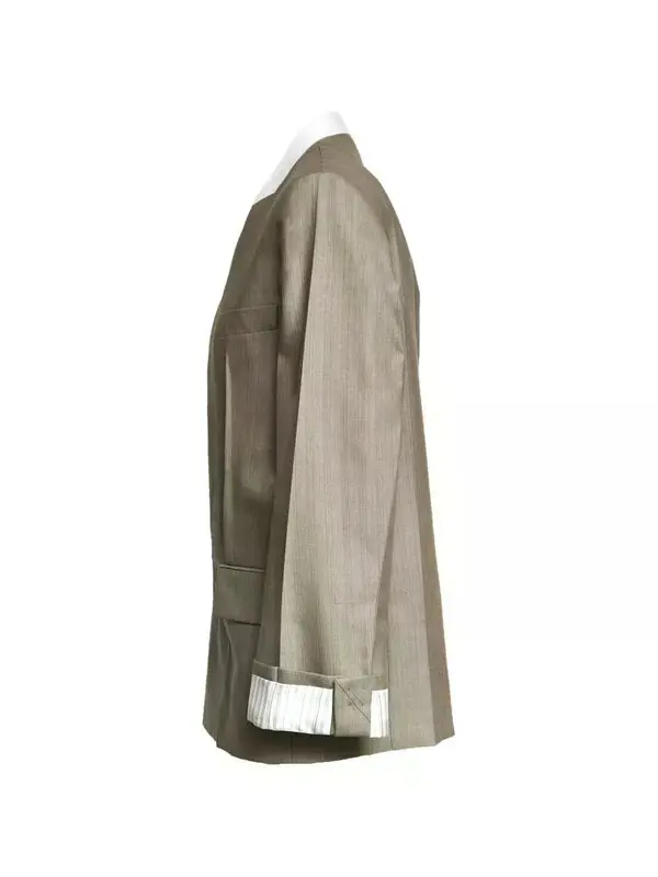 Victoria Beckham V-neck Blazer - Neutrals