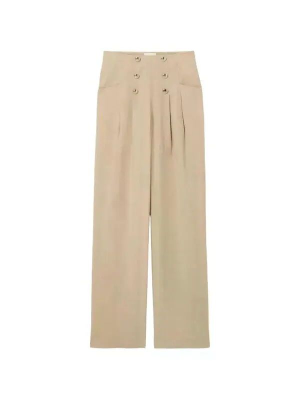 Claudie Pierlot Pleated Wide-leg Trousers